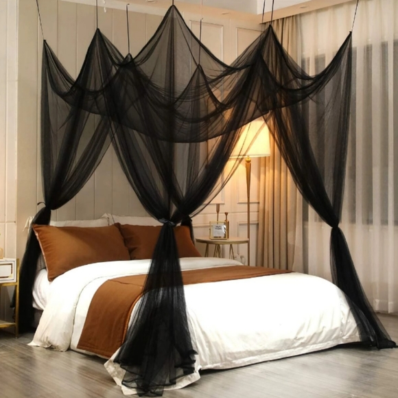 Boutique | Bedding | Black Sheer Net Fit Any Bed Mosquito Mesh Bedding ...